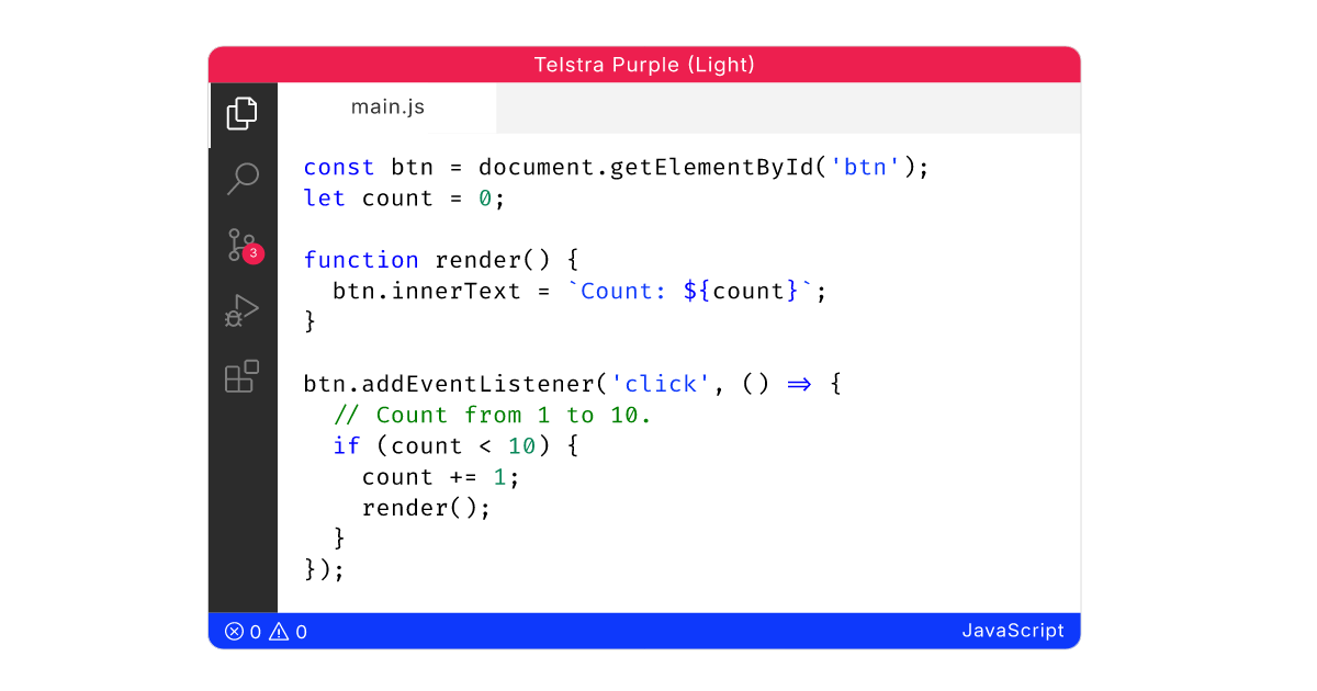 Telstra Purple Theme by Telstra Purple | VS Code Themes