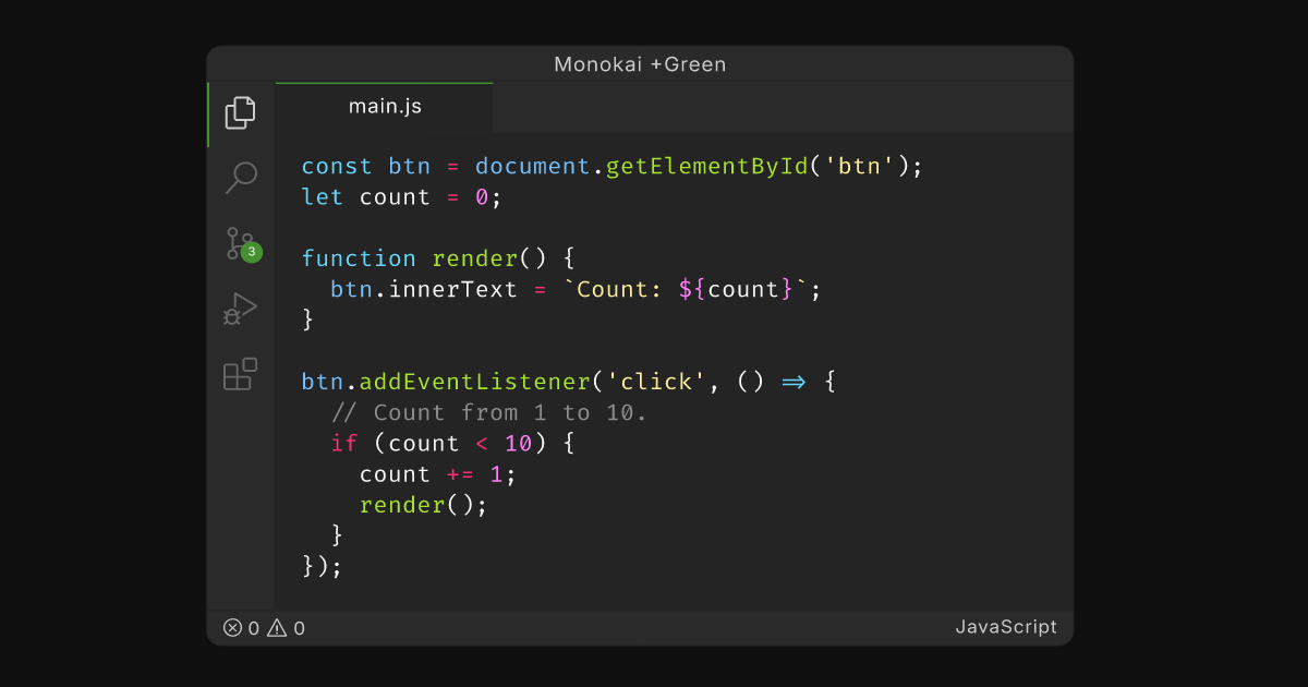 Monokai Accents by tw | VS Code Themes