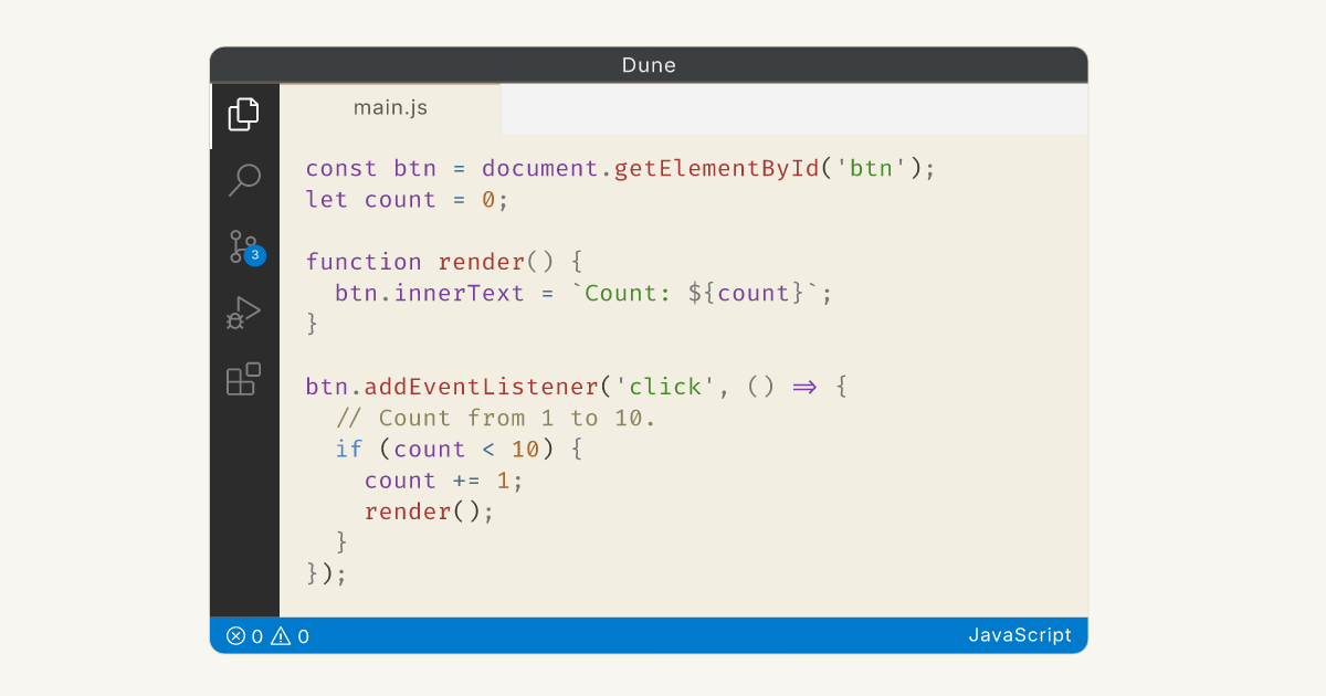Dune Light Theme by Yuriy Victor | VS Code Themes